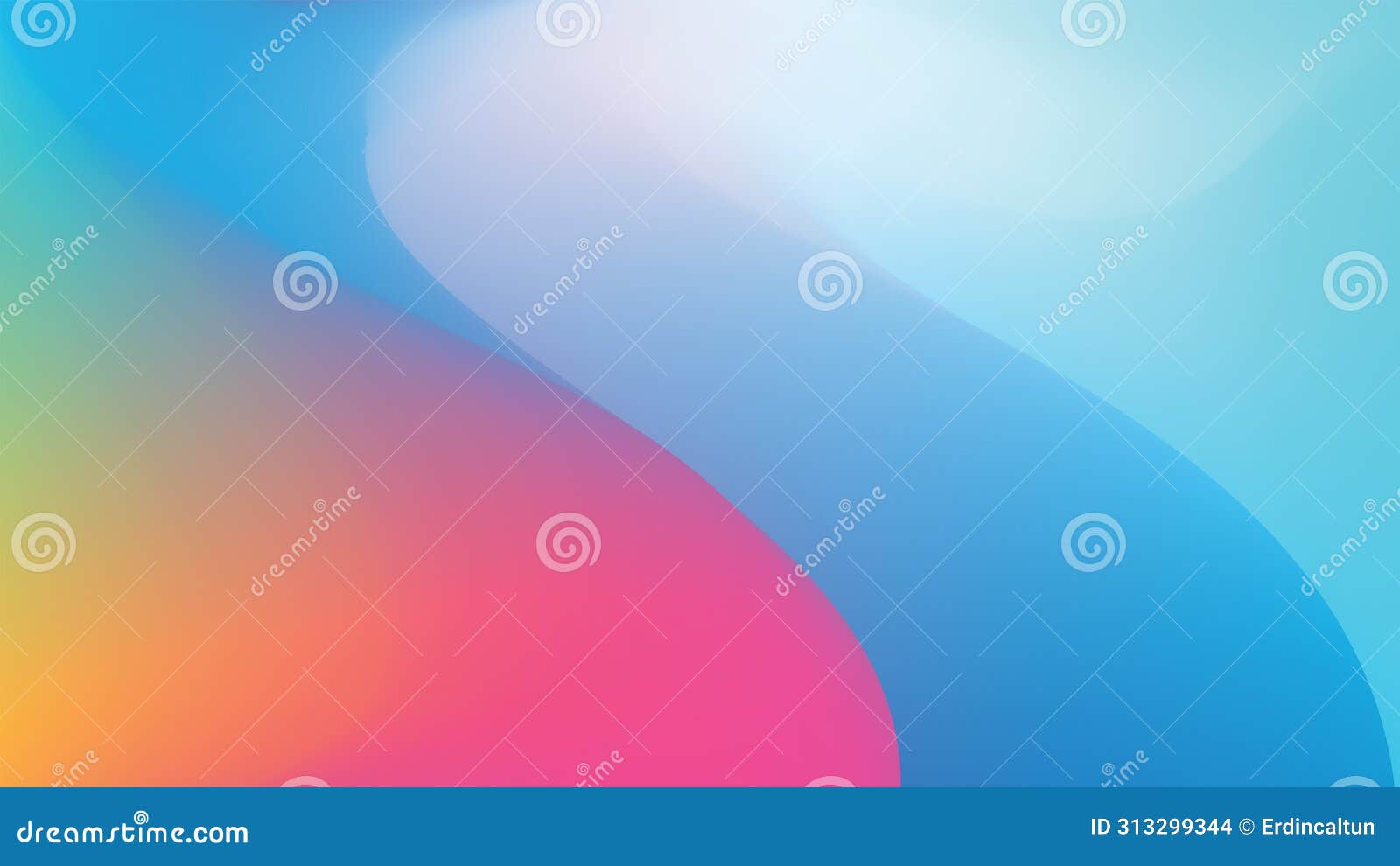 Abstract Wave Gradient Blue, Purple and Yellow Soft Colors. Stock ...