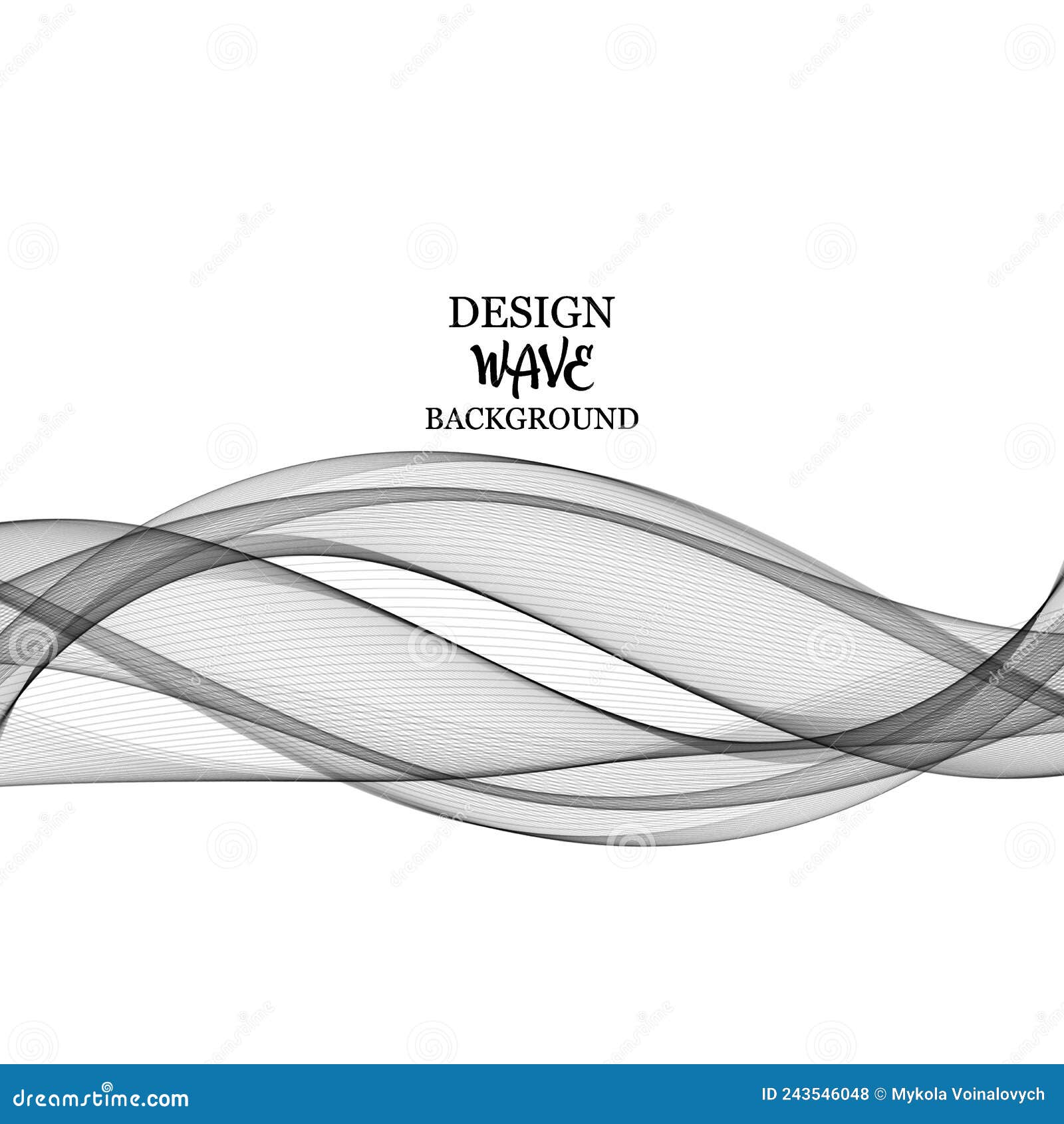 Abstract Wave Gray Lines on White Background, Design Element Stock ...