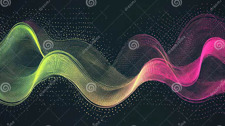 Abstract Wave Illustration with Vibrant Colors Representing Sound or ... Abstract Wave Illustration with Vibrant Colors Representing Sound or ...