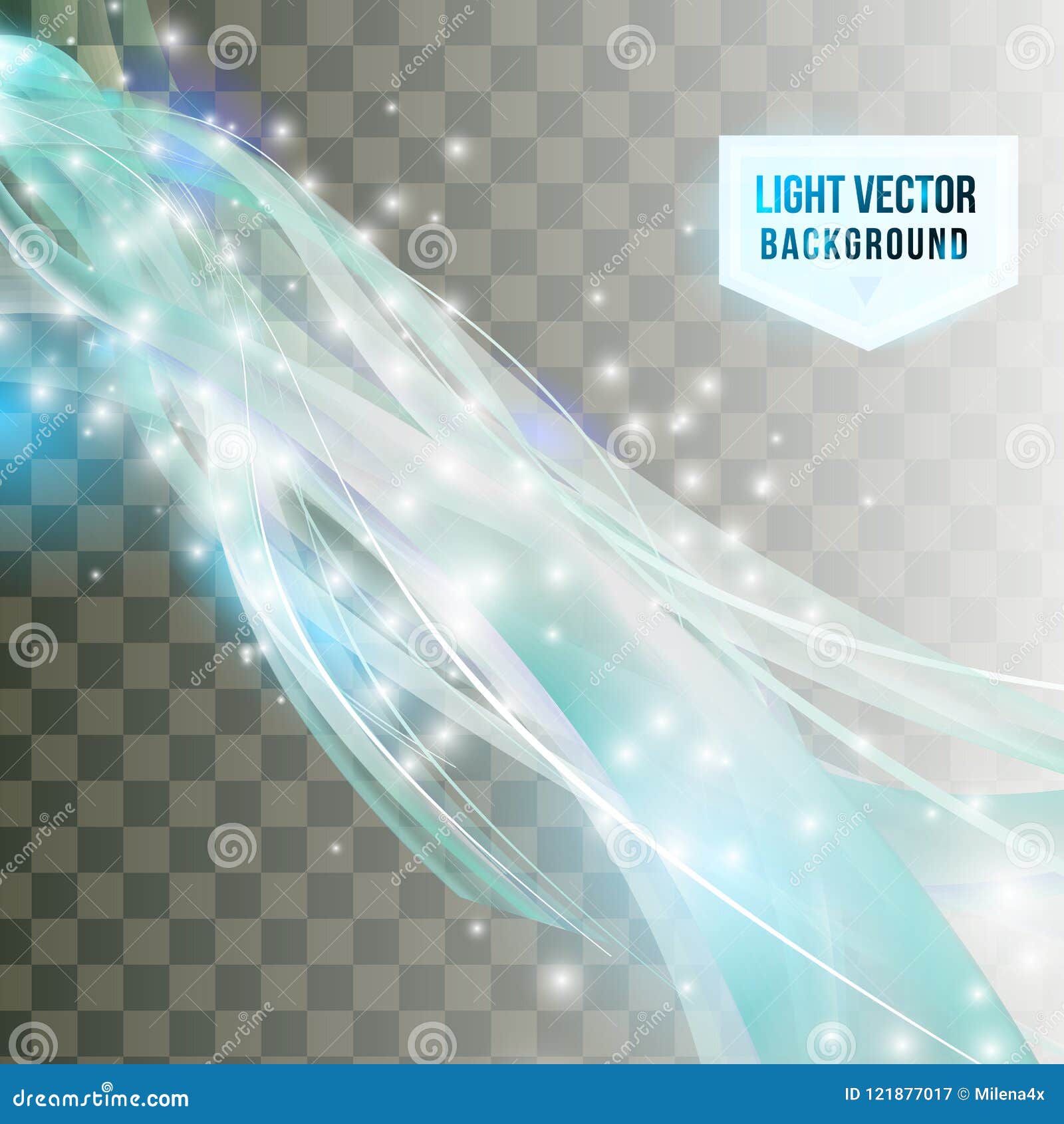 Abstract Wave Isolated on Transparent Background. Light Effect Stock ...