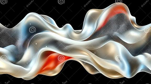 Abstract Wave-like Structure with Smooth Gradients and Flowing Forms in ...