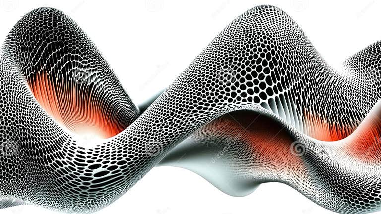 Abstract Wave-like Structure with a Textured Surface and Gradient ...