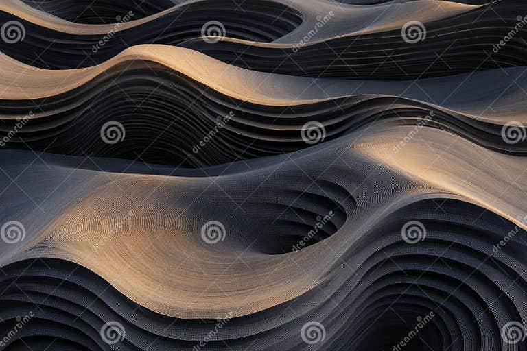 Abstract Wave-like Structures in Layered Black Material with Smooth ...