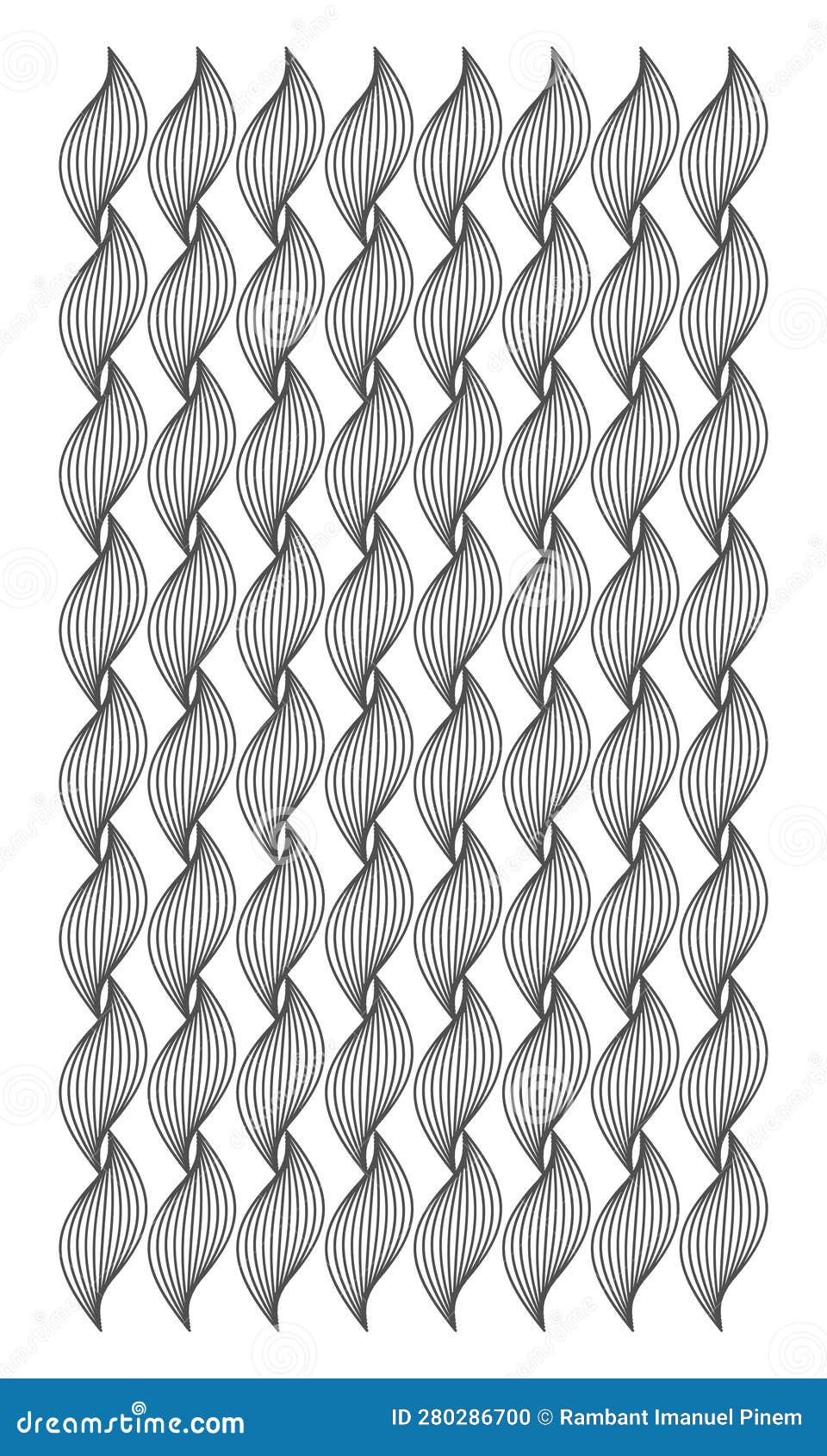 Abstract Wave Line Art on White Background Vector Design Stock Vector ...