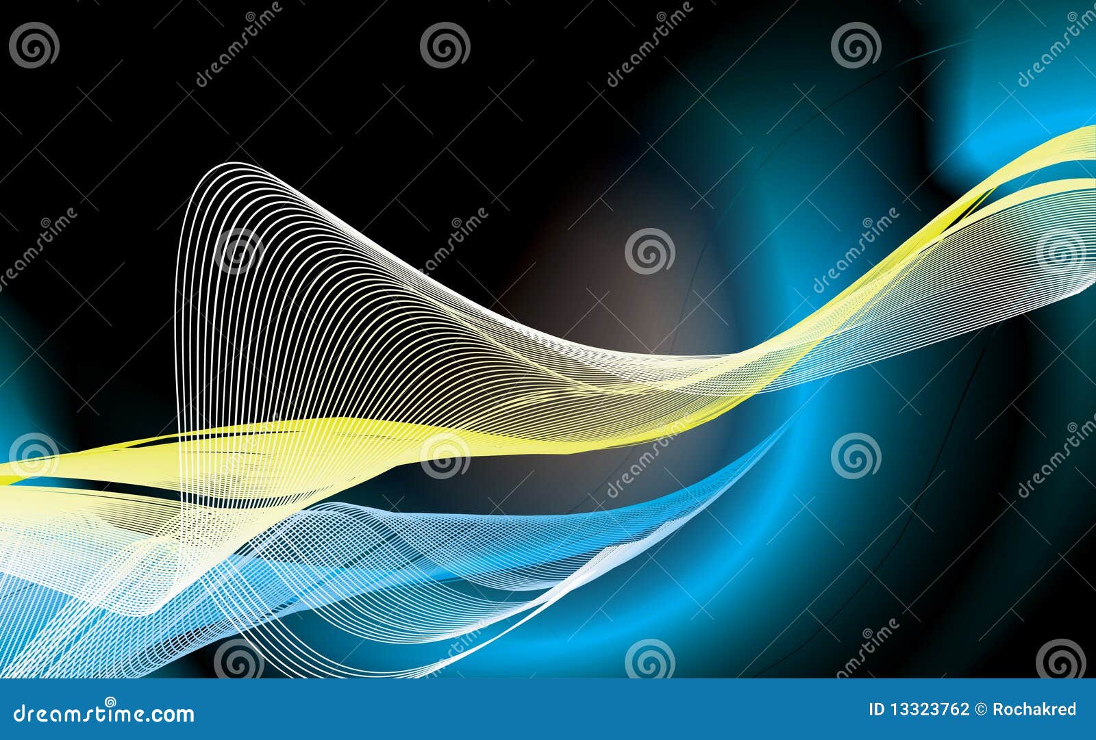 Abstract Wave Line Background Stock Illustration - Illustration of ...