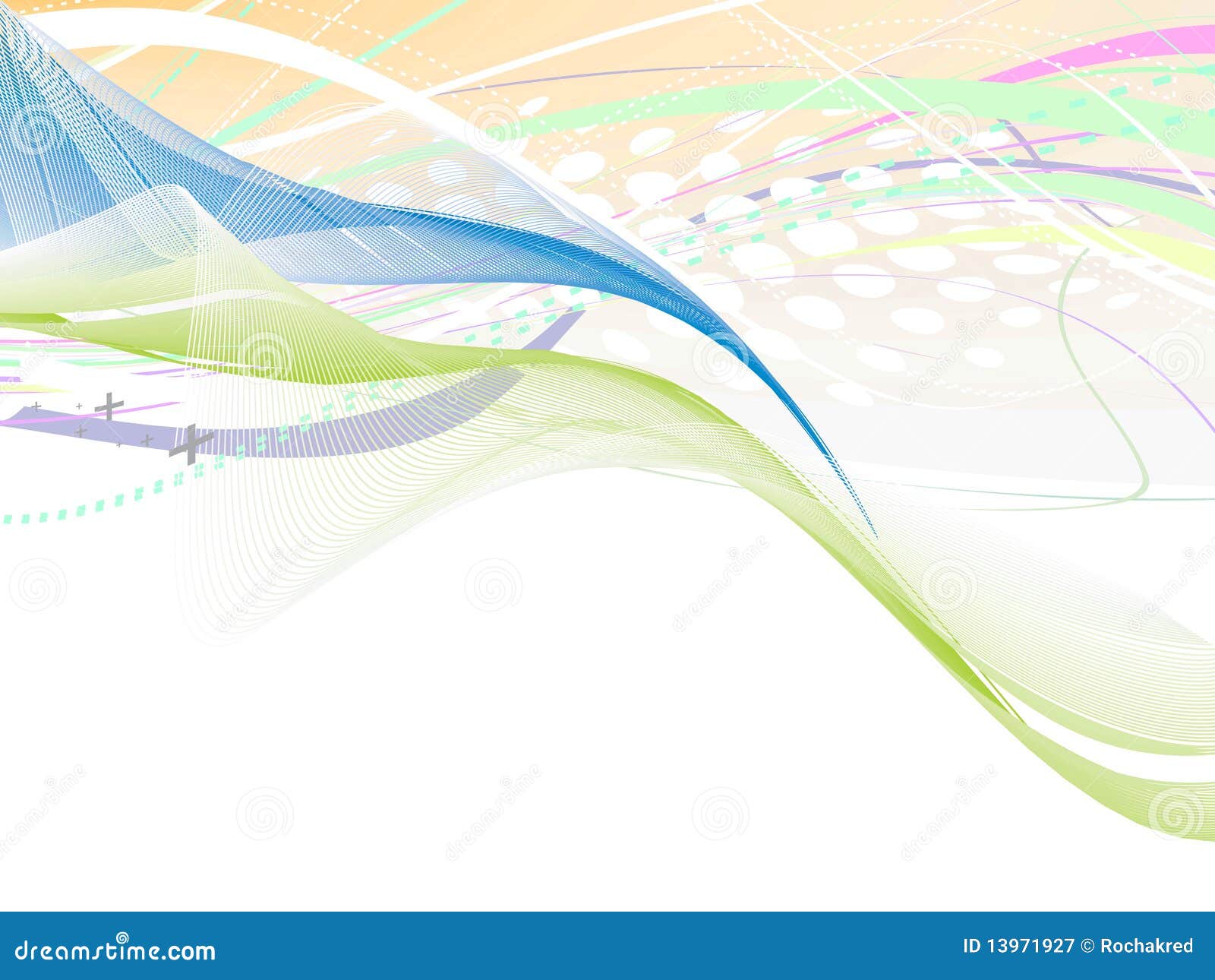 Abstract wave lines stock vector. Illustration of digital - 13971927