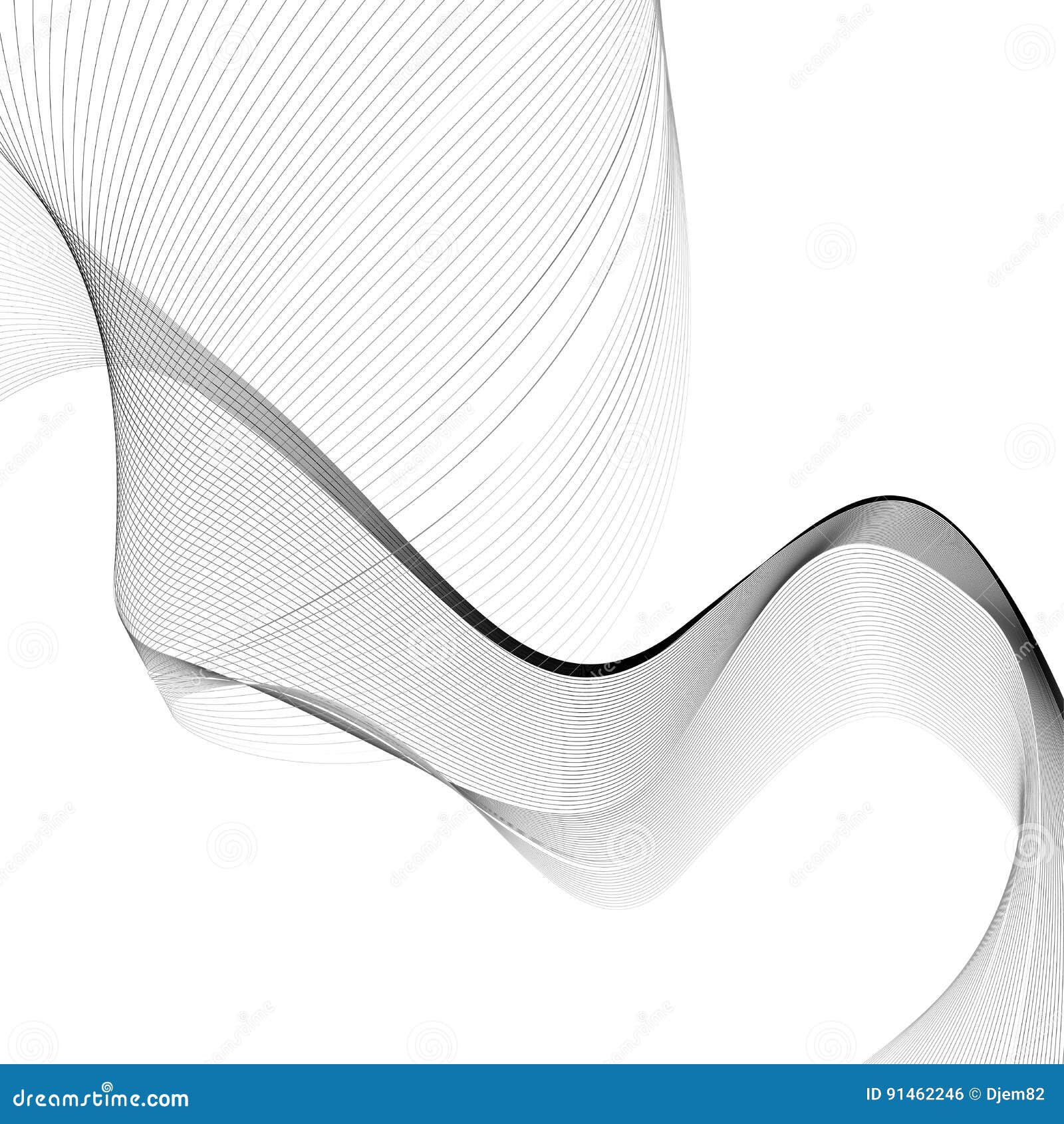 Abstract wave lines. stock vector. Illustration of dynamic - 91462246