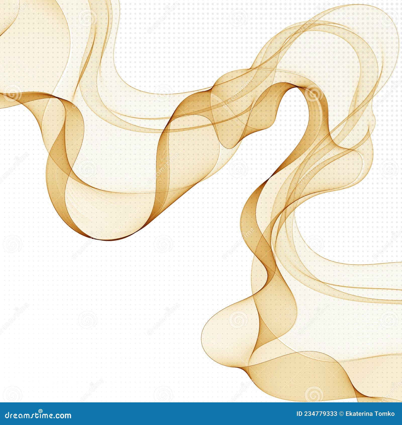 Of Abstract Wave Lines Gold Flowing Isolated on White Background for ...
