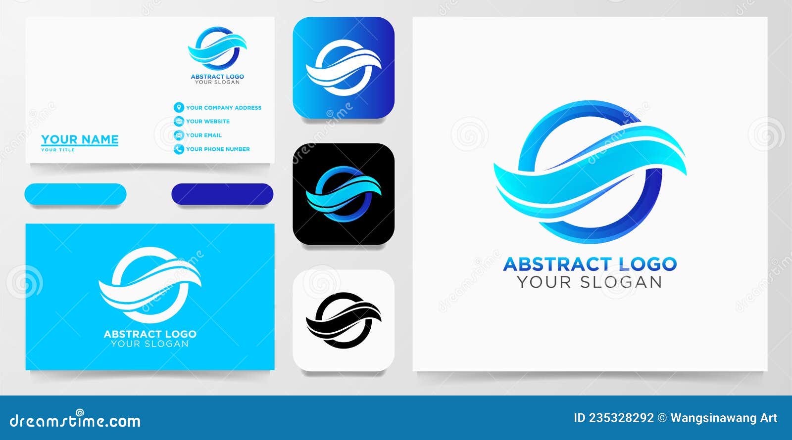 Abstract Wave Logo Design, Vector Illustration Stock Vector ...