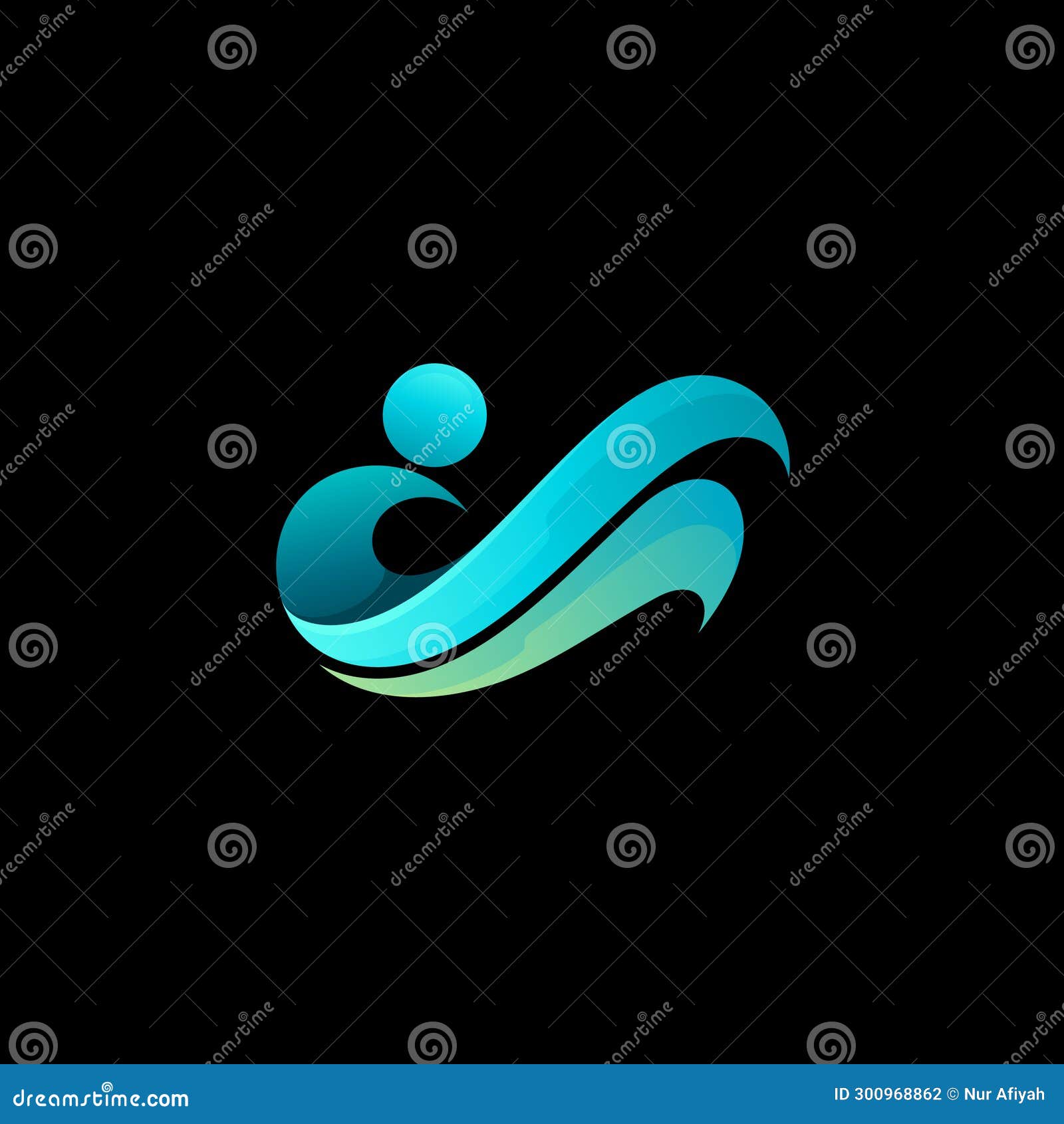 Abstract Wave Logo Template, Blue Color, People Stock Vector ...