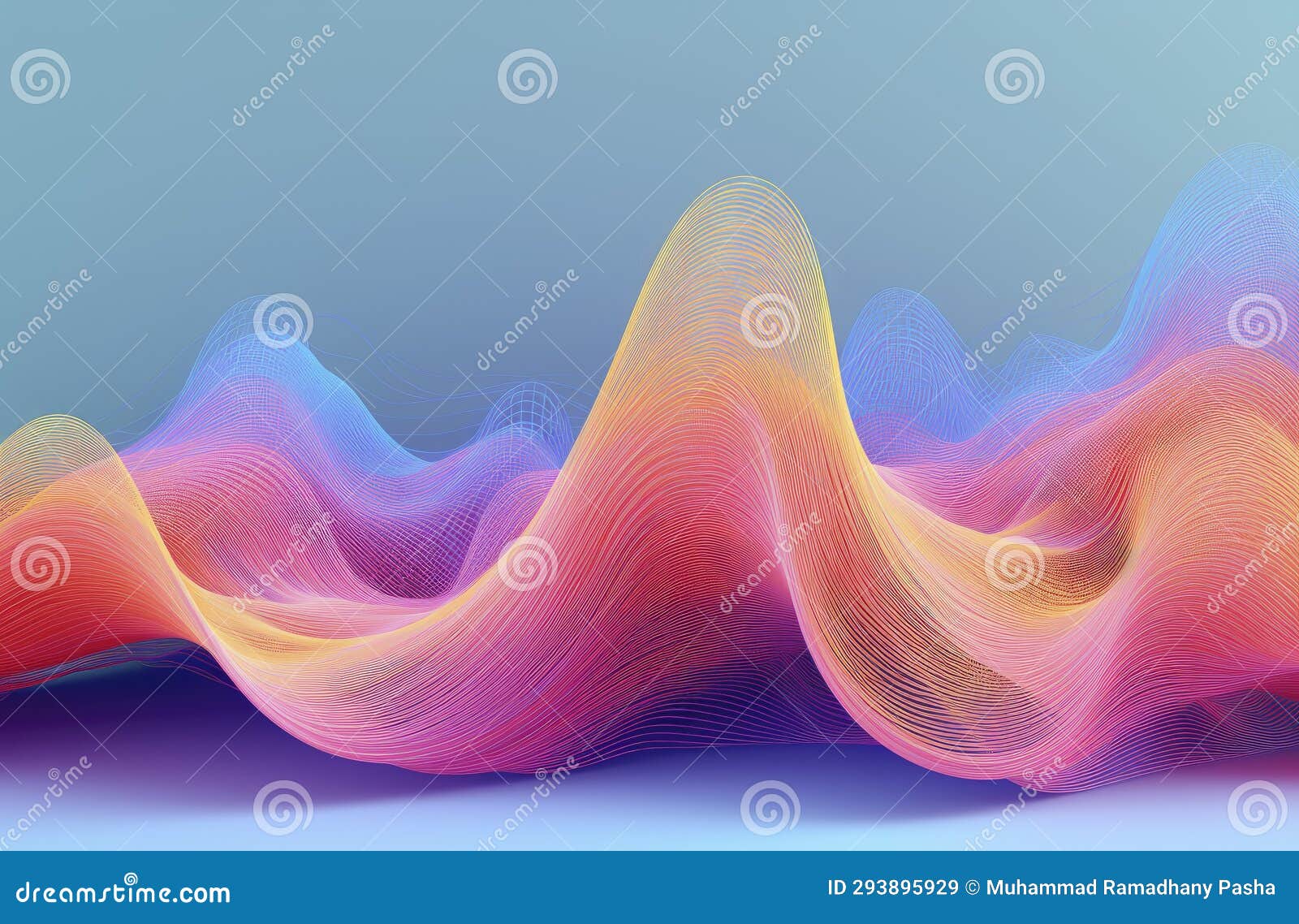 Abstract Wave. Magic Line Design. Flow Curve Motion Element. Neon ...