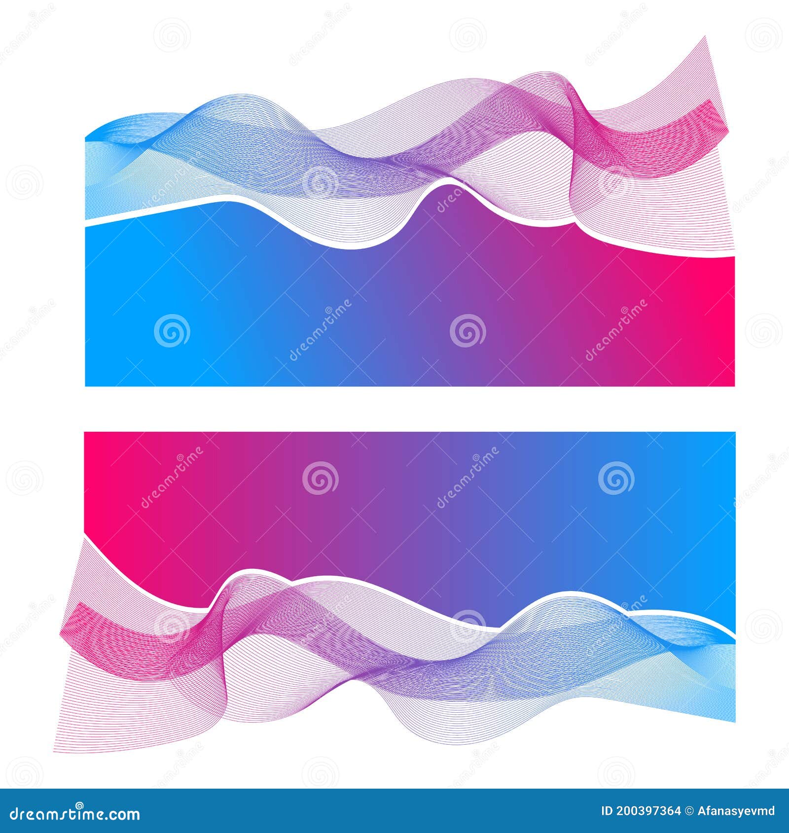 Abstract Wave of the Many Colored Lines with Place for Text. Wavy ...