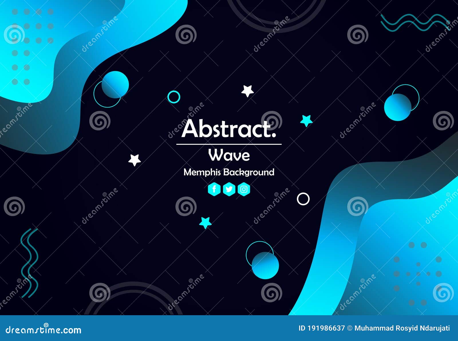 Abstract Wave Memphis Background Free Vector Stock Vector ...