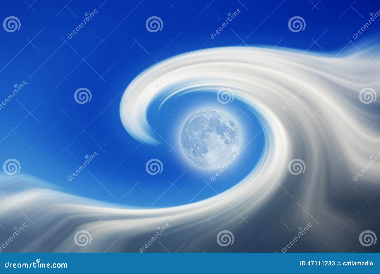 Abstract wave and moon stock illustration. Illustration of abstract ...