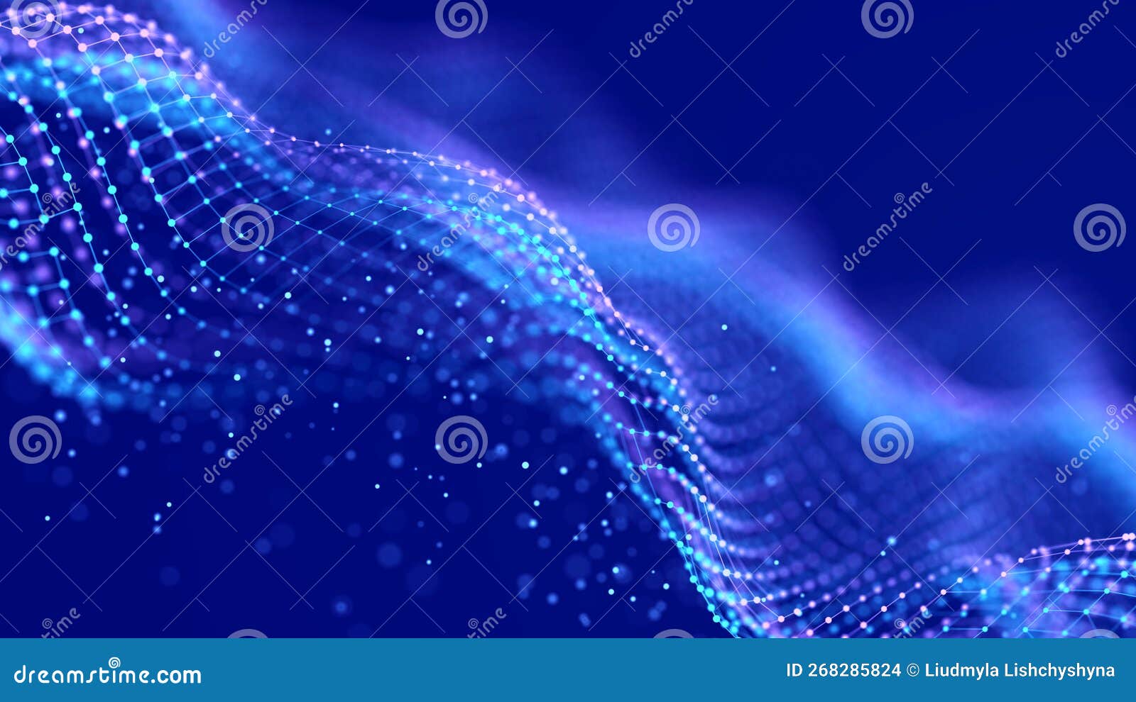 Abstract Wave of Musical Sounds. Smooth Information Transfer. 3D ...