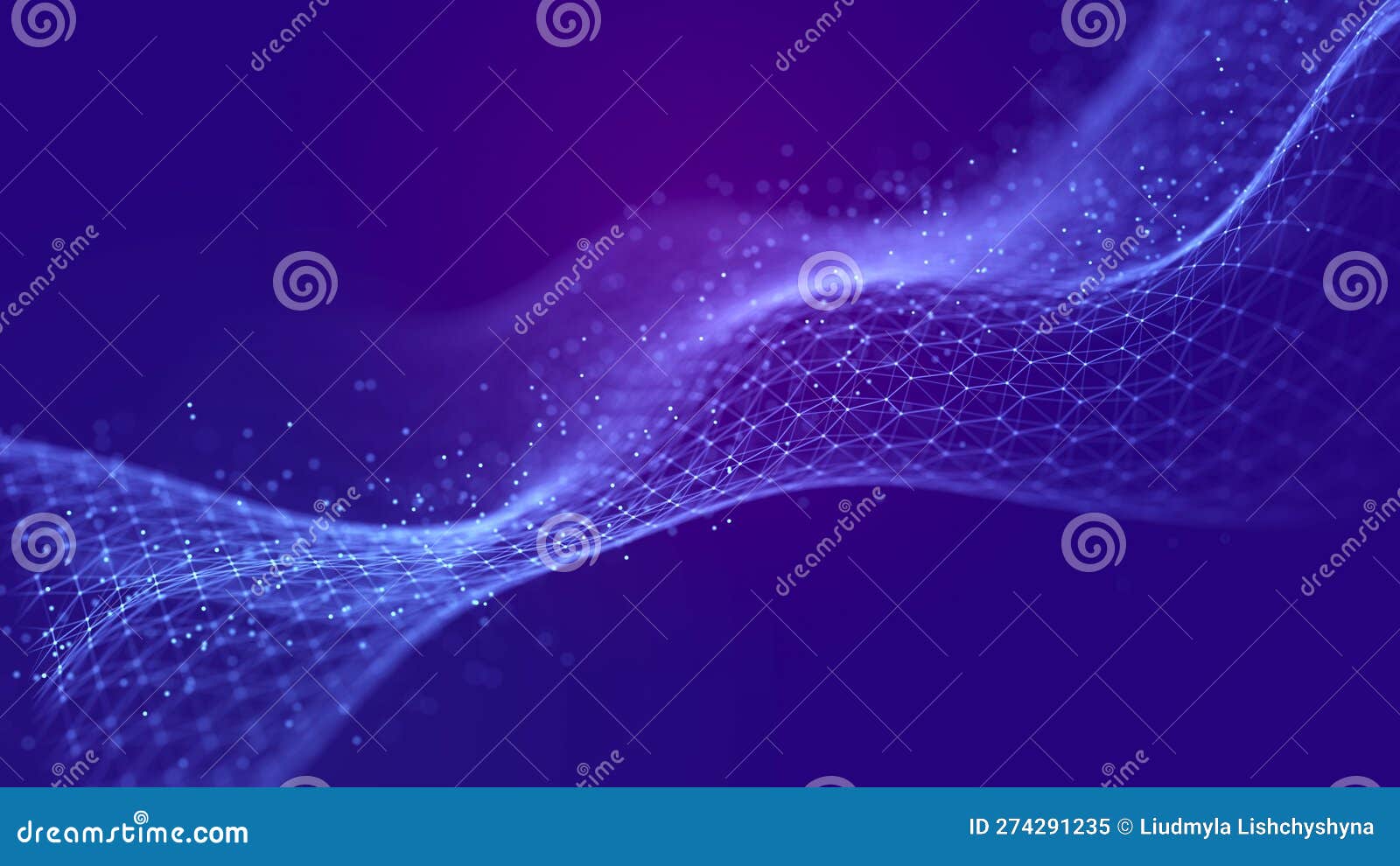 Abstract Wave of Musical Sounds. Smooth Information Transfer. 3D ...