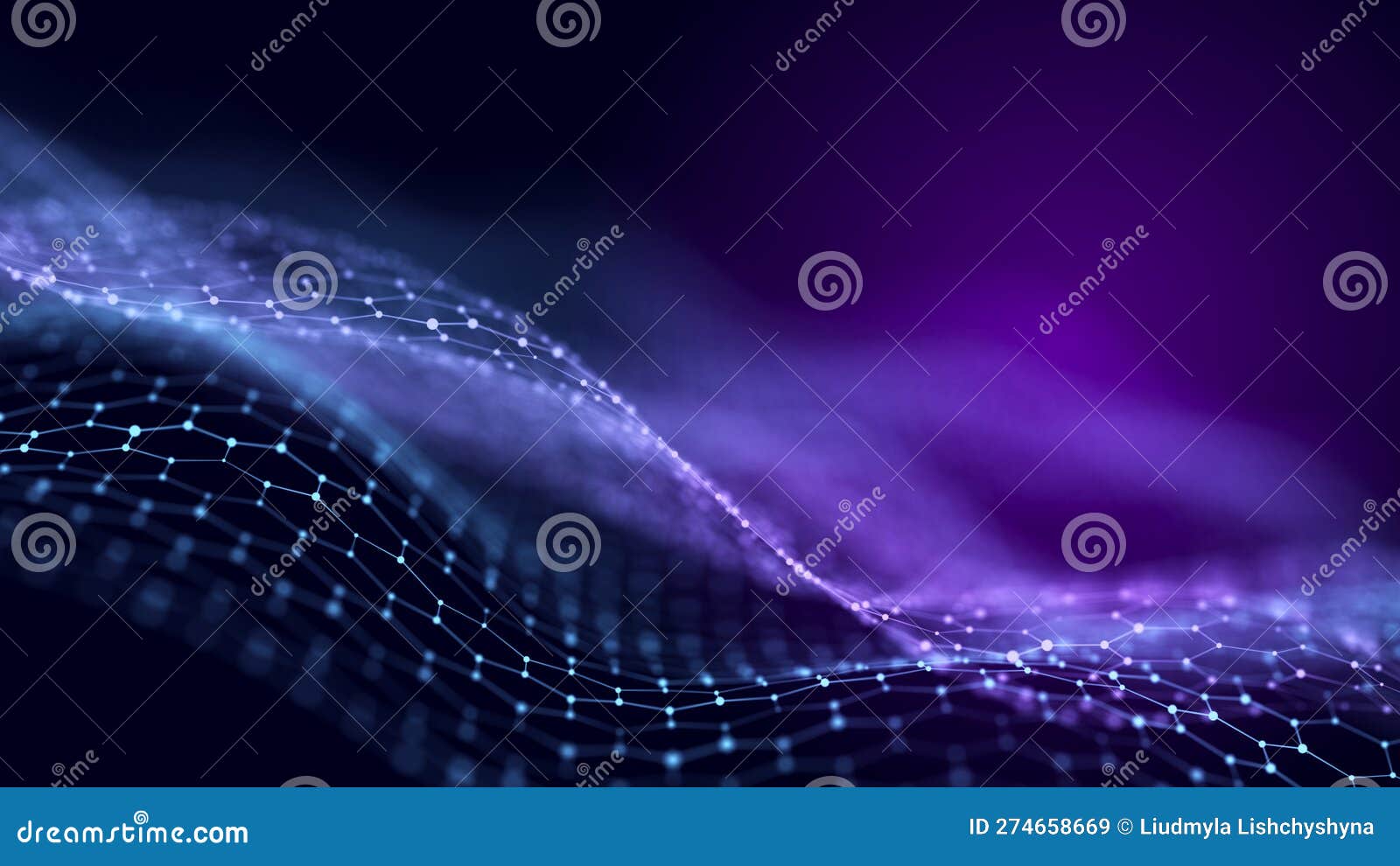 Abstract Wave of Musical Sounds. Smooth Information Transfer. 3D ...