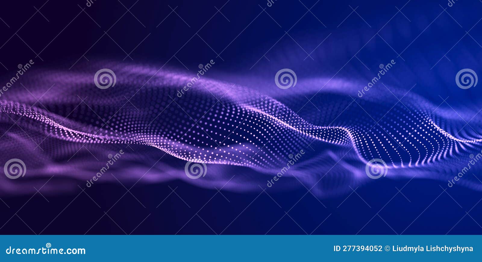 Abstract Wave of Musical Sounds. Smooth Information Transfer. 3D ...