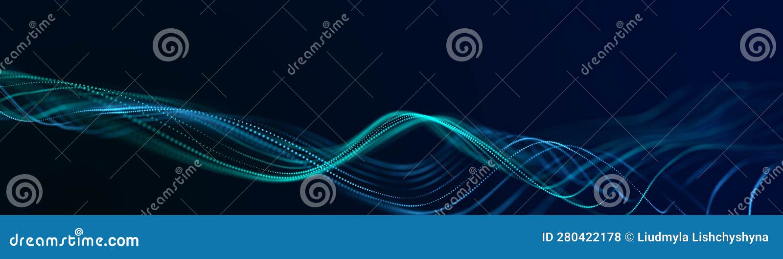 Abstract Wave of Musical Sounds. Smooth Information Transfer. 3D ...