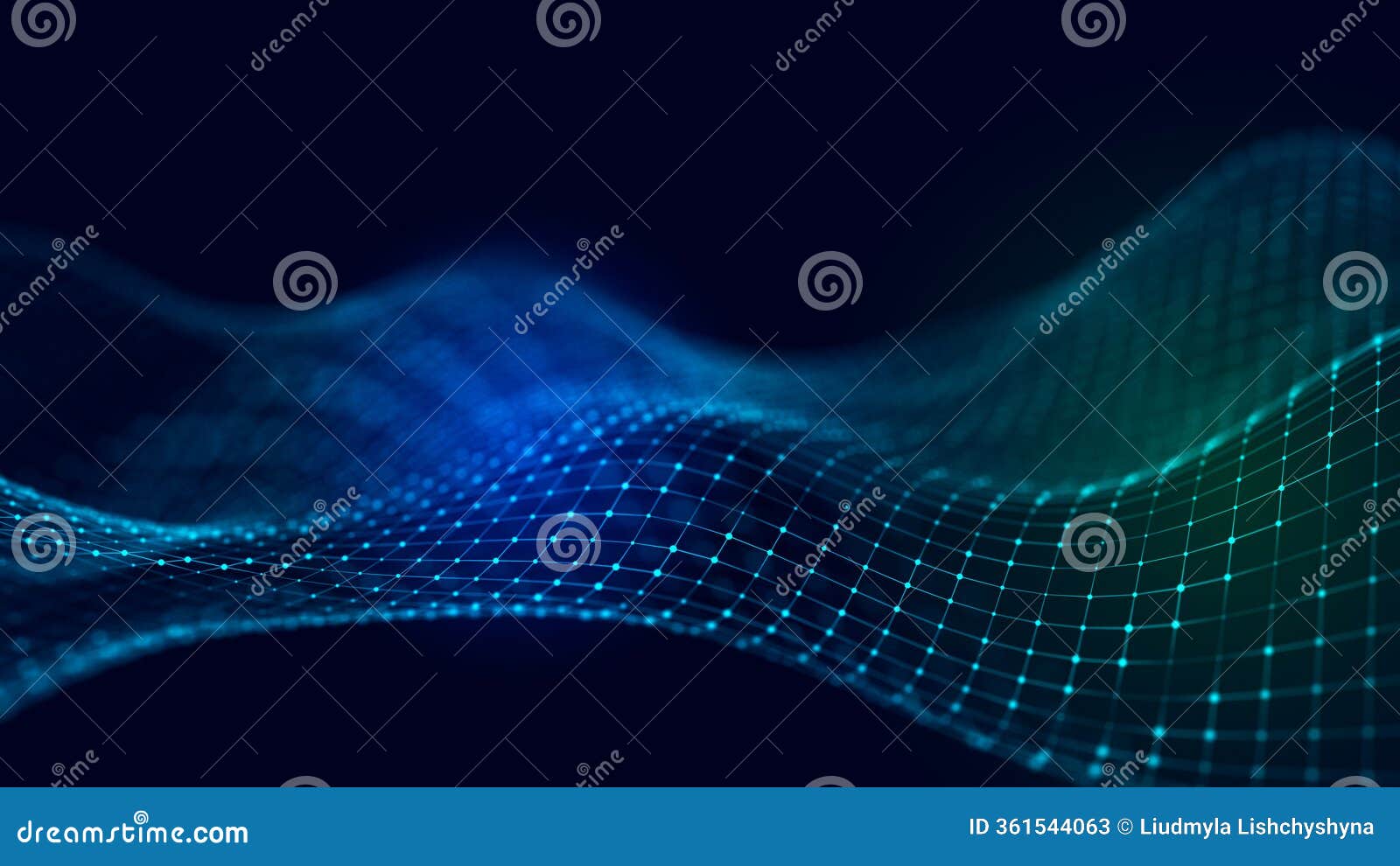 Abstract Wave of Musical Sounds. Smooth Information Transfer. 3D ...