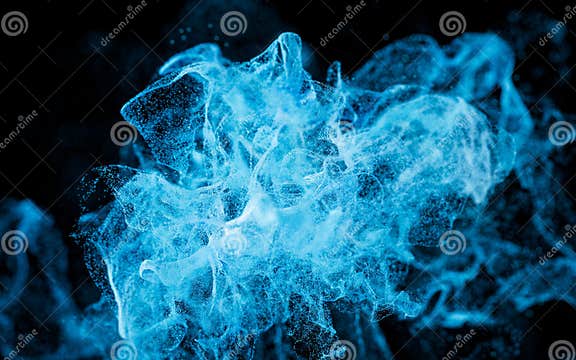 Abstract Wave Particles, Diffuse Powder, 3d Rendering Stock ...