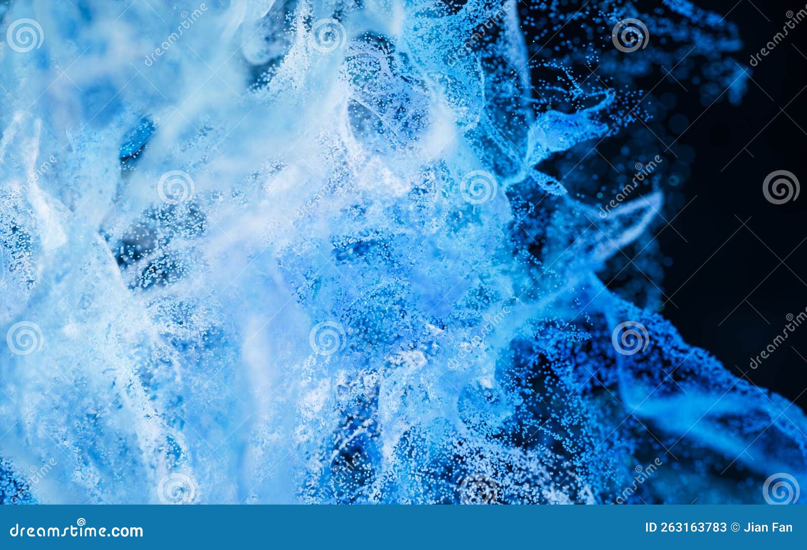 Abstract Wave Particles, Diffuse Powder, 3d Rendering Stock ...