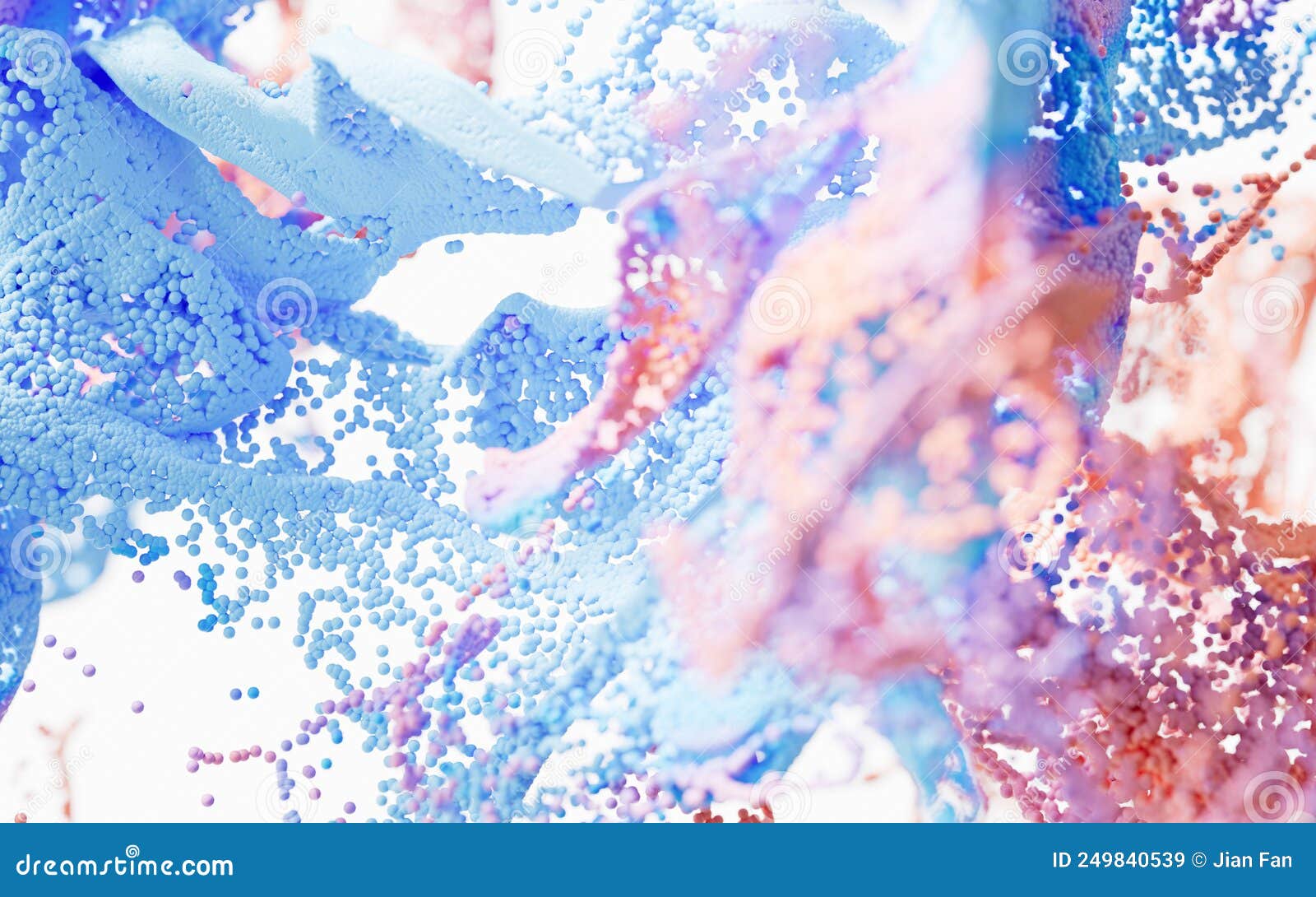 Abstract Wave Particles Pattern, 3d Rendering Stock Illustration ...
