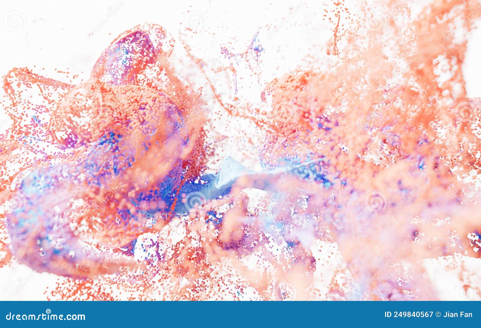 Abstract Wave Particles Pattern, 3d Rendering Stock Illustration ...