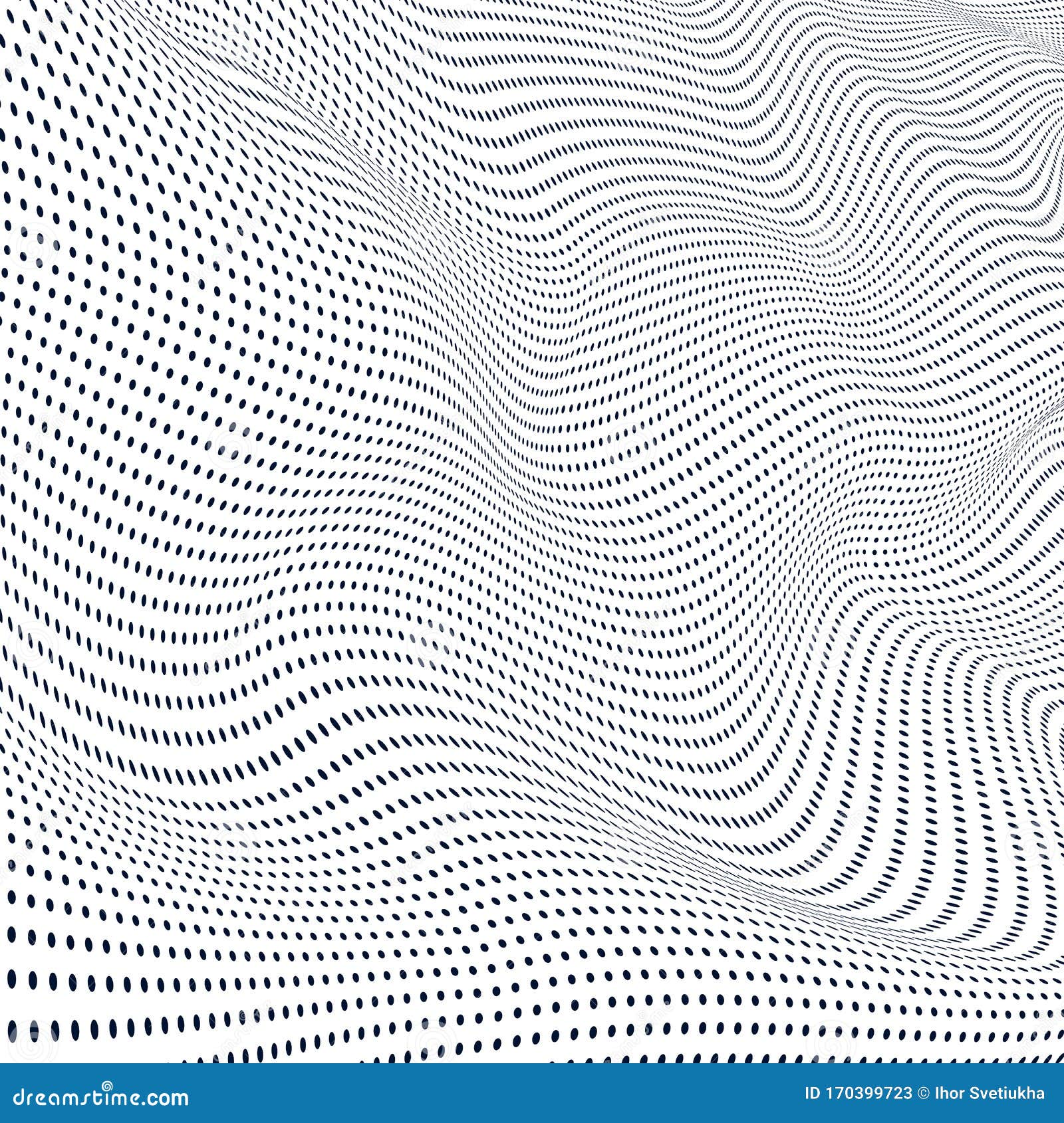 Abstract Wave of Particles. Surface of Wave Dots Stock Vector ...