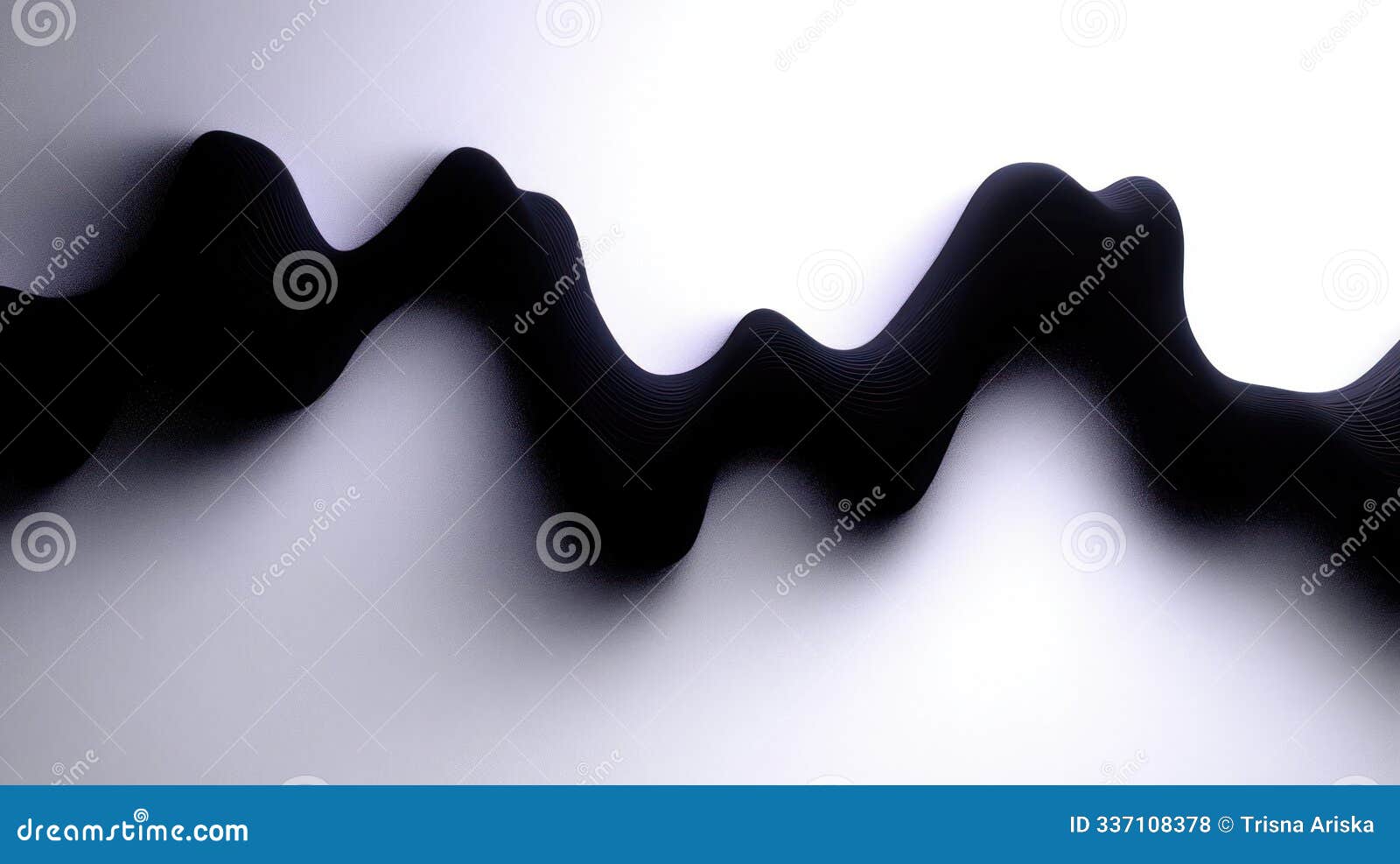 Abstract Wave Pattern in Black and White, Creating a Sense of Depth and ...