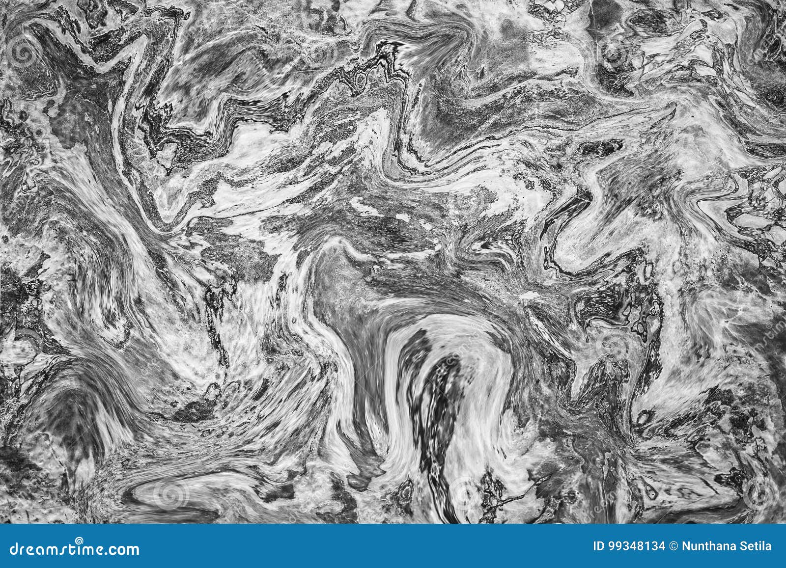 Abstract Wave Pattern, Black White Marble Ink Texture Background Stock ...