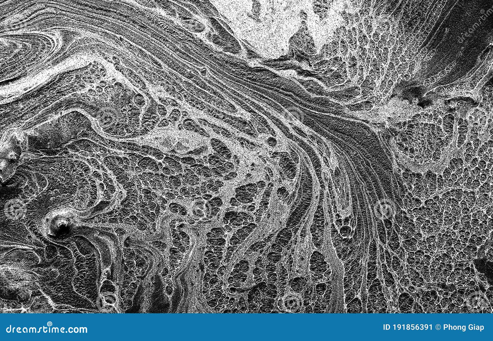 Abstract Wave Pattern, Black White Marble Ink Texture Background. Stock ...