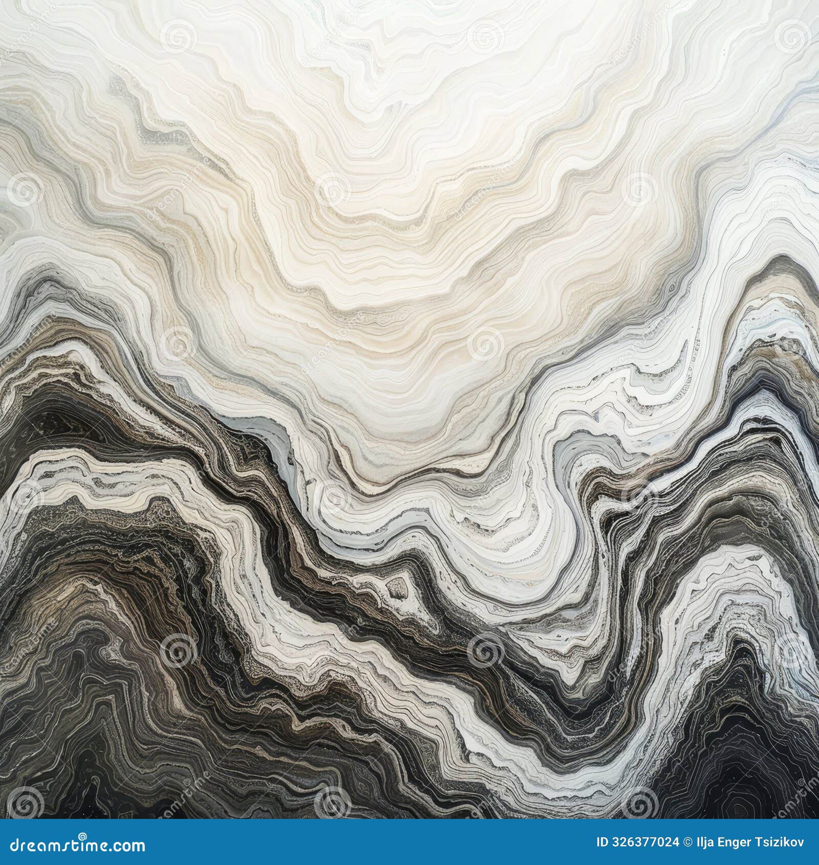 Abstract Wave Pattern, Black and White Marble Texture, Natural Luxury ...