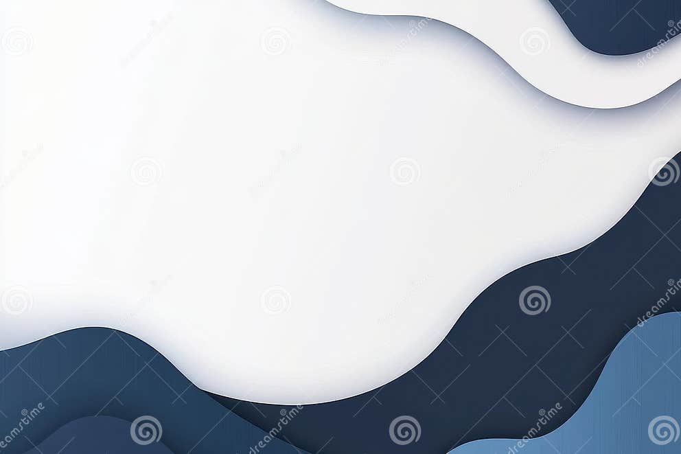 Abstract Wave Pattern with Blue and Grey Gradient on White Background ...