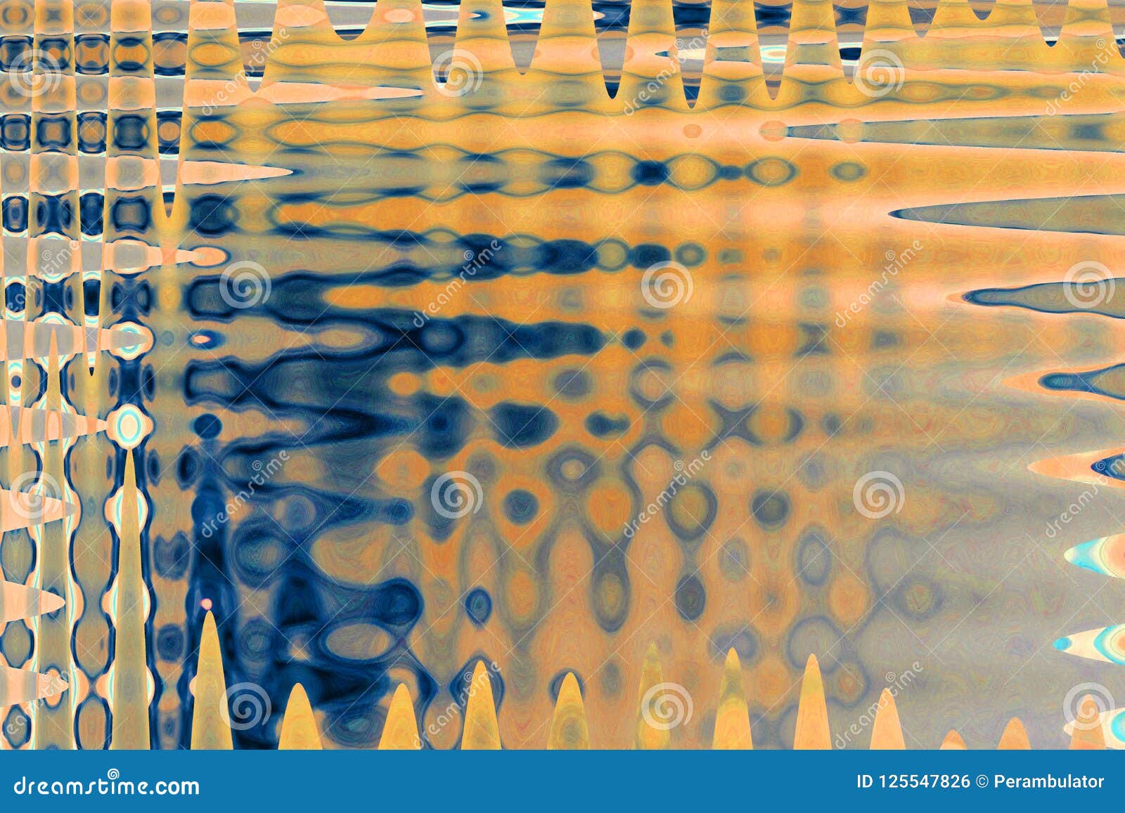 ABSTRACT WAVE PATTERN in BLUE and YELLOW Stock Illustration ...