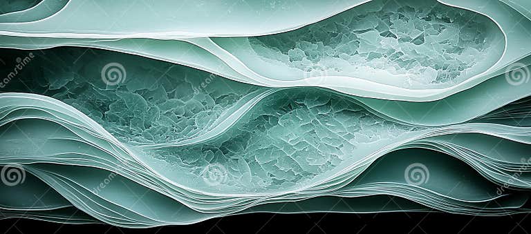 Abstract Wave Pattern of Layered Translucent Sheets Creating a Dynamic ...