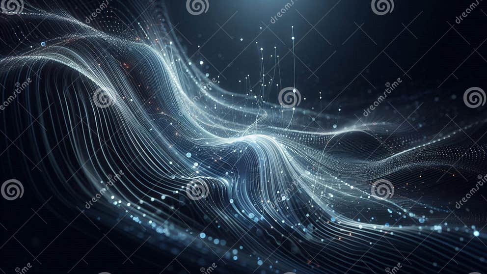 Abstract Wave Pattern with Light and Motion Effect Stock Illustration ...