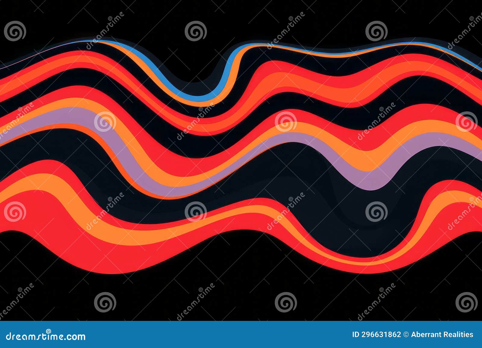 An Abstract Wave Pattern with Red Orange and Blue Colors Stock ...