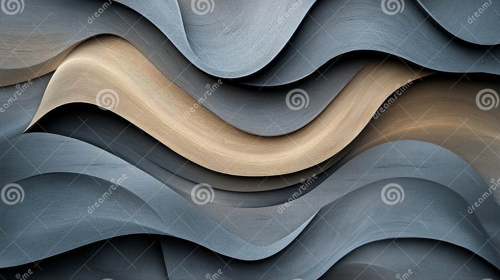 Abstract Wave Pattern in Soft Colors, Showcasing a Tranquil Blend of ...