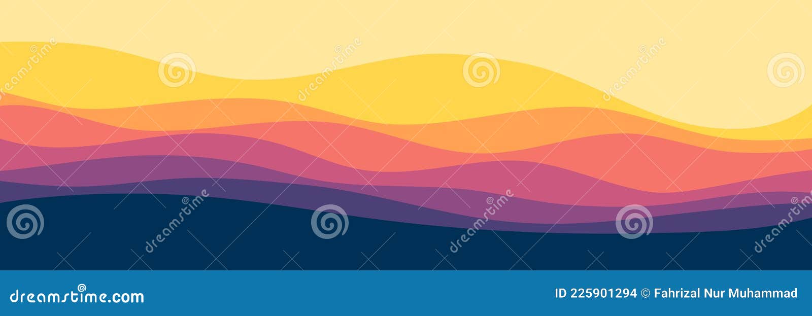 Abstract Wave Pattern in Sunset Color Scheme Stock Vector ...