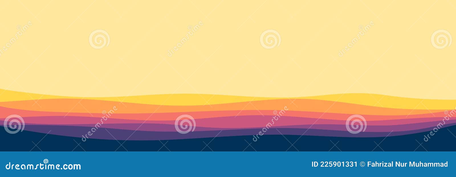 Abstract Wave Pattern in Sunset Color Scheme Stock Vector ...