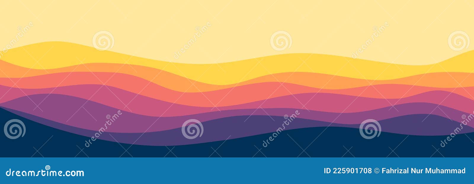 Abstract Wave Pattern in Sunset Color Scheme Stock Vector ...