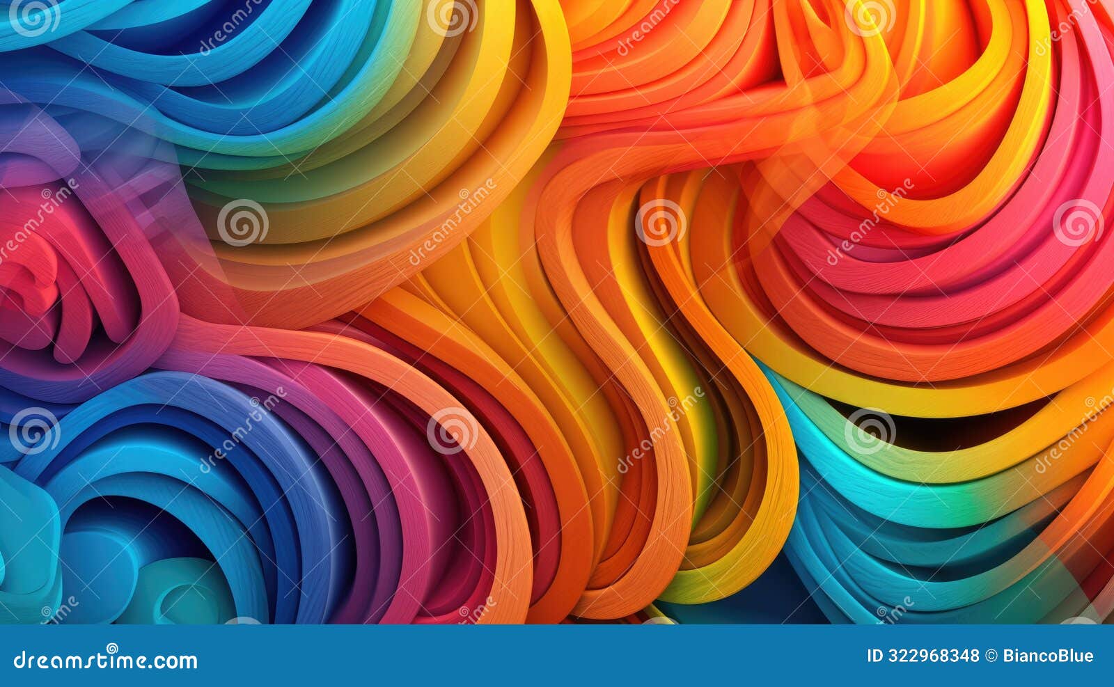 Abstract Wave Pattern with a Vibrant Flow of Hues in a Dynamic Design ...
