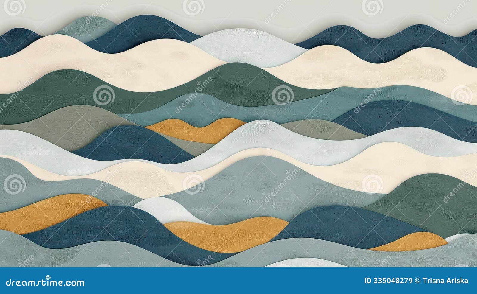 Abstract Wave Patterns in Soothing Colors Create a Serene Visual Effect ...