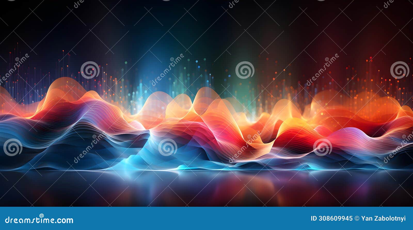 Abstract Wave Pixel Background with Sound Visualization for Music ...