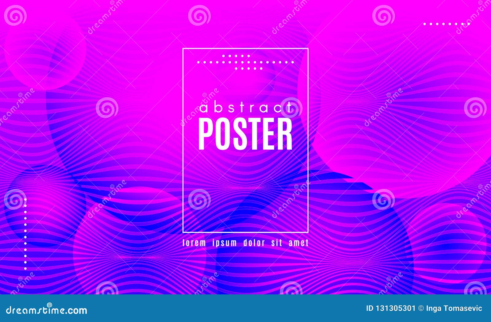 Abstract Wave Poster with Color Fluid Shapes. Stock Vector ...