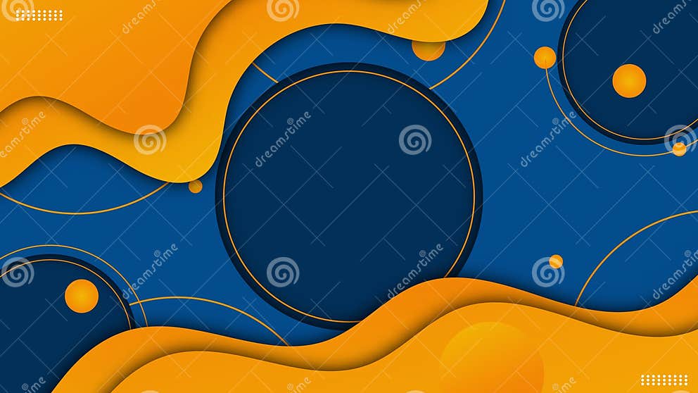 Abstract Wave and Round Flowing Graphic Background Stock Illustration ...