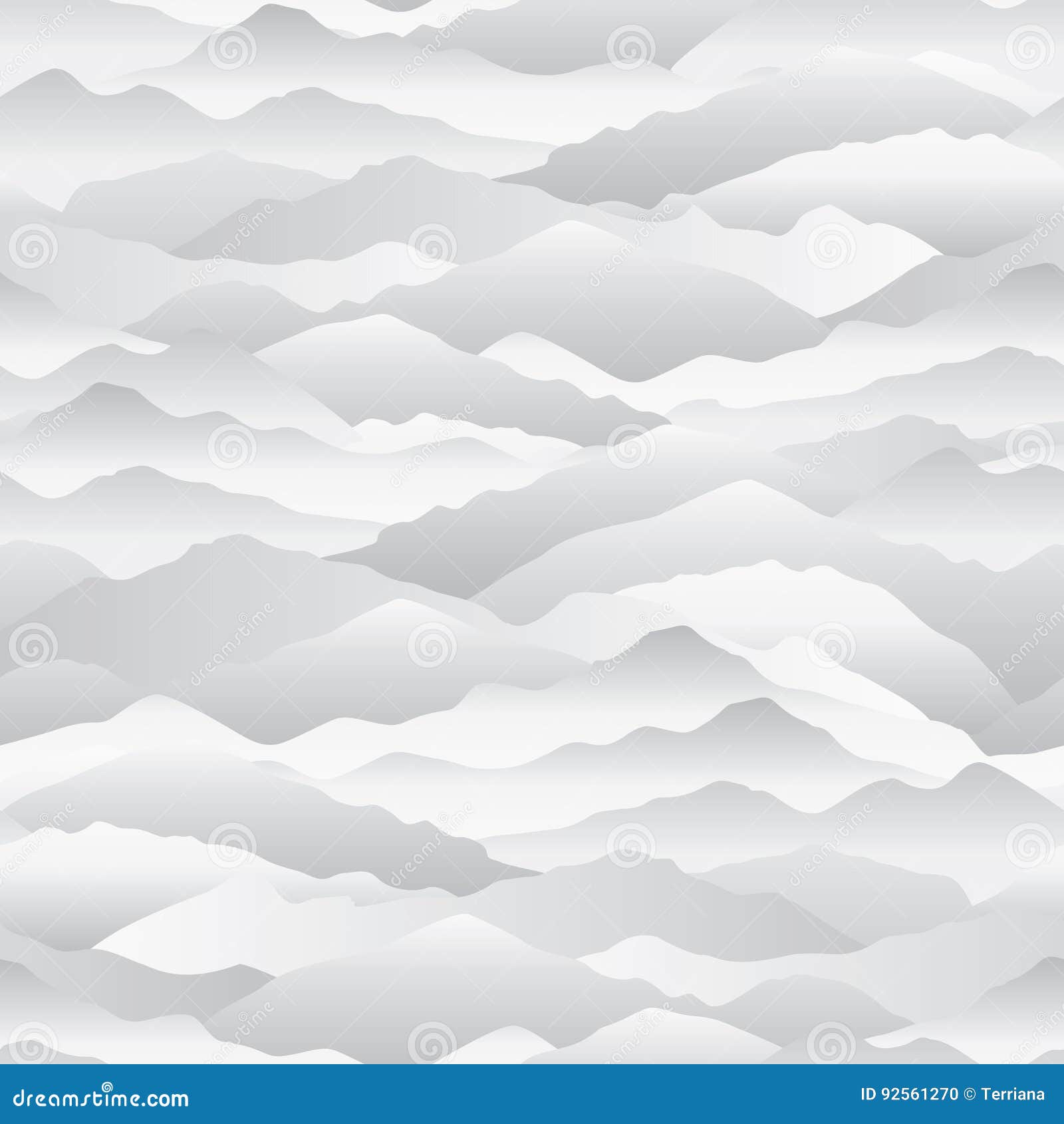 Abstract Wave Seamless Pattern. Mountain Skyline Background. Hills ...