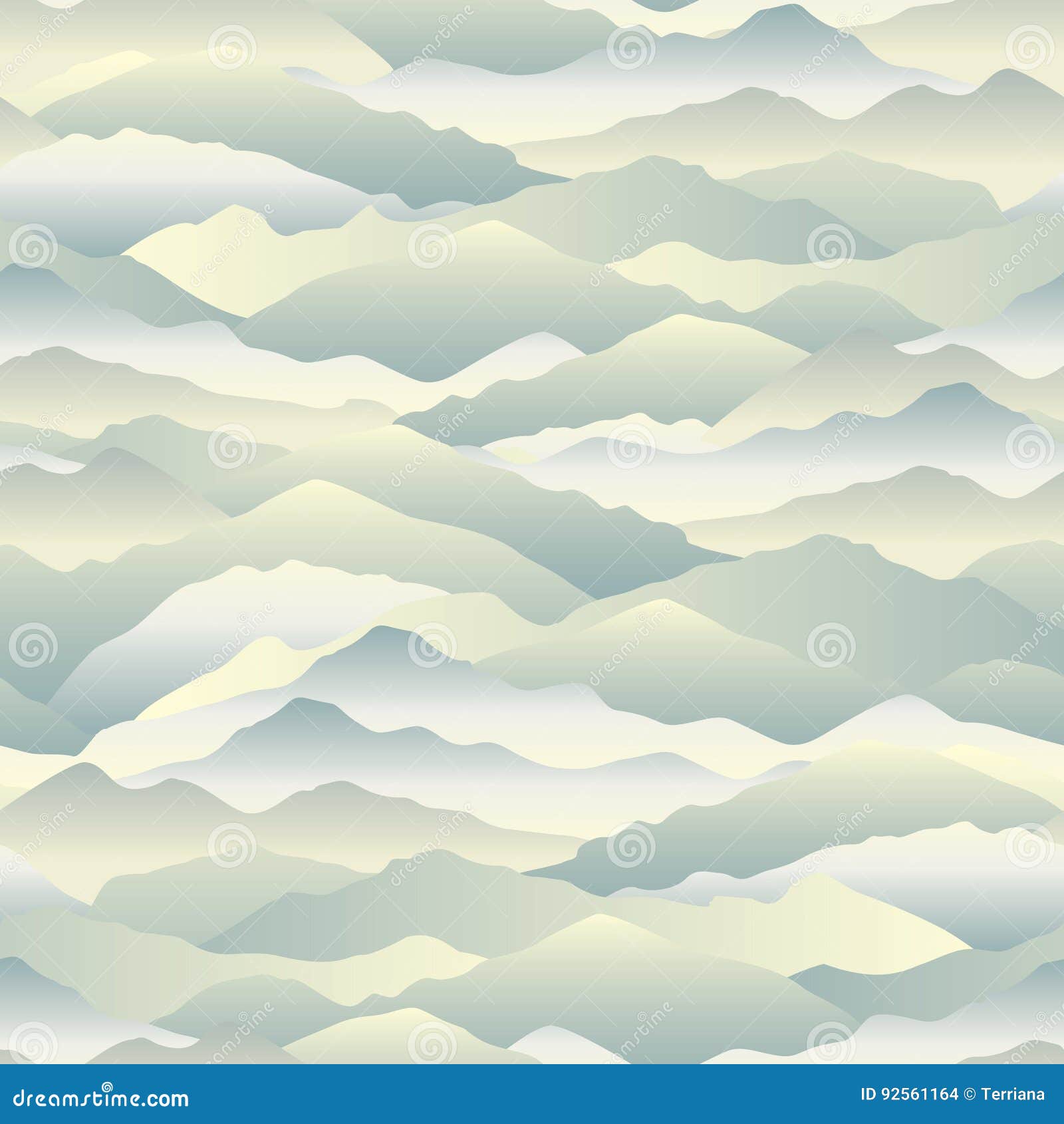 Abstract Wave Seamless Pattern. Mountain Skyline Background Stock ...