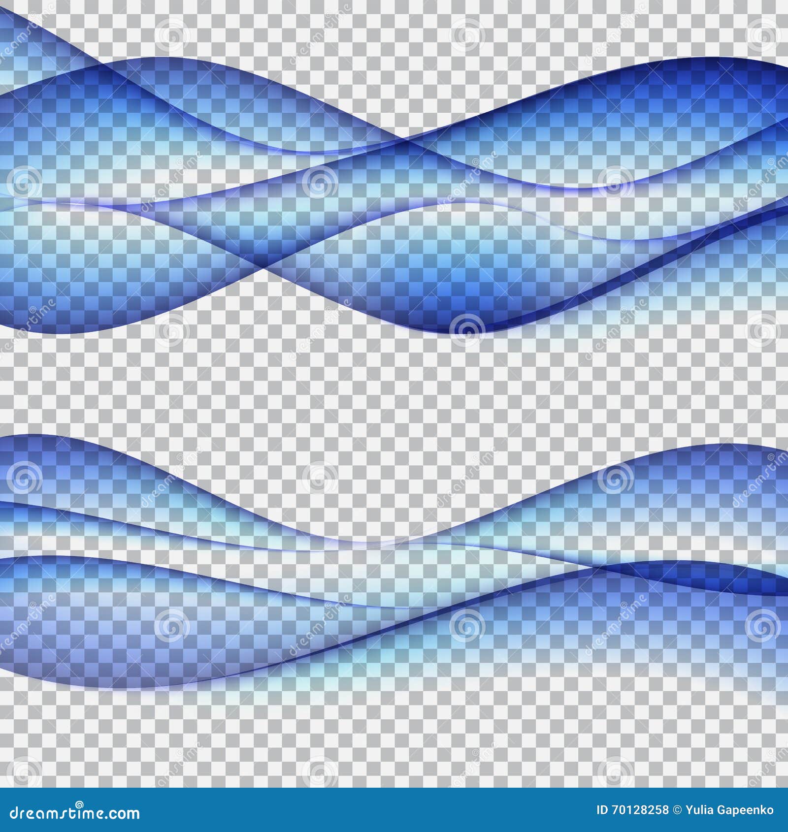 Abstract Wave Set on Transparent Background. Vector Illustratio Stock ...